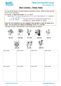 Short Division – Flower Power - TMK Education