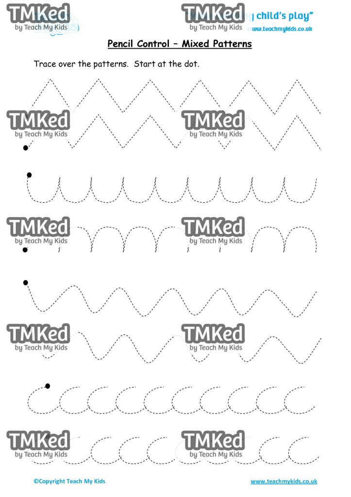 Pencil Control - Mixed Patterns - TMK Education