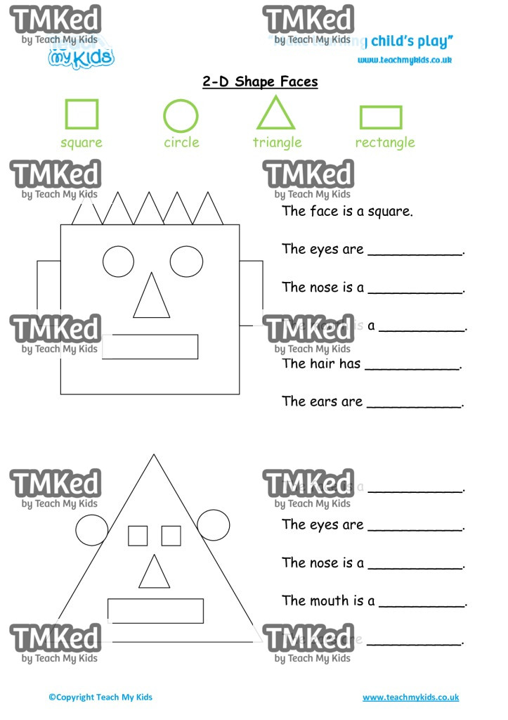 2D Shape Faces - TMK Education
