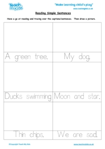 Reading Simple Sentences - TMK Education