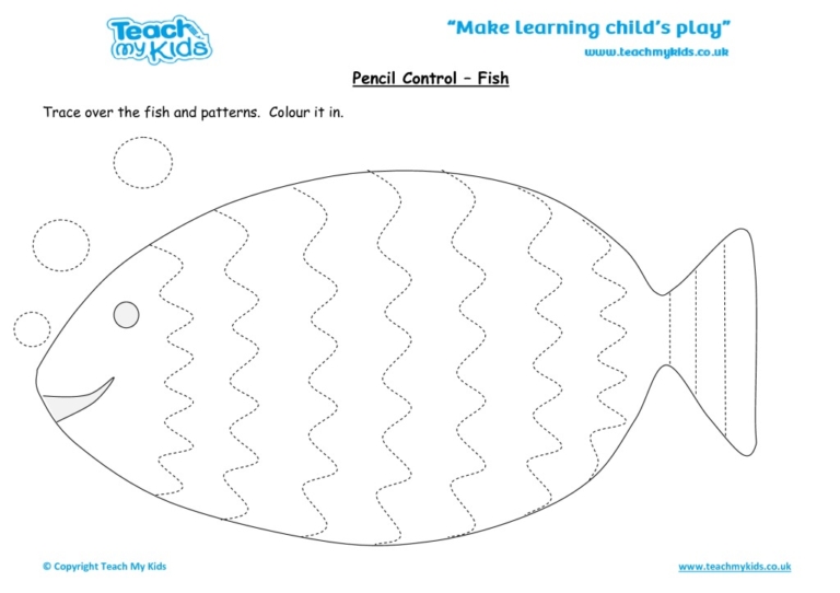 Pencil Control - Fish - TMK Education