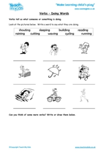 Verbs - Doing Words - TMK Education