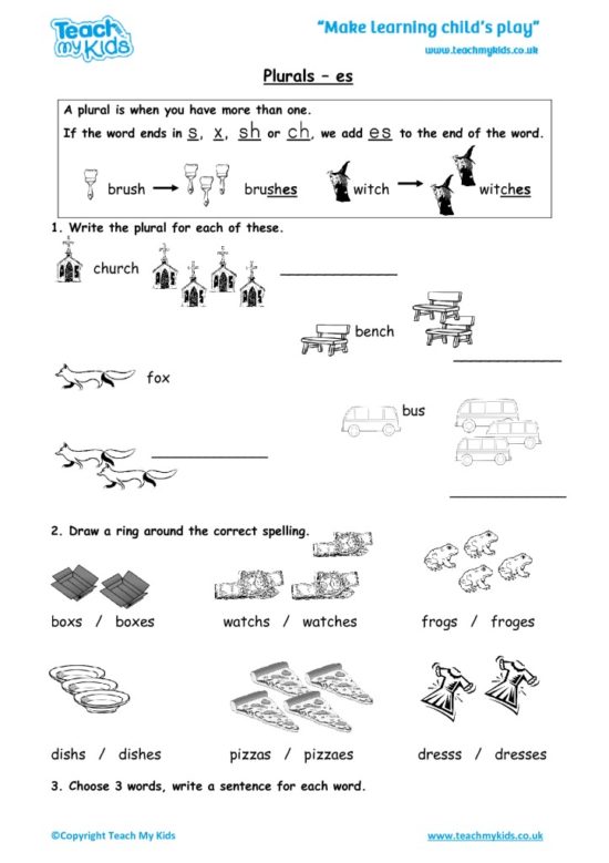 Plurals - es - TMK Education