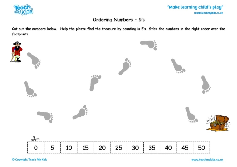 Ordering Numbers - 5’s - TMK Education