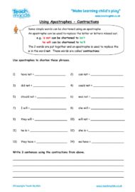 Using Apostrophes - Contractions - TMK Education
