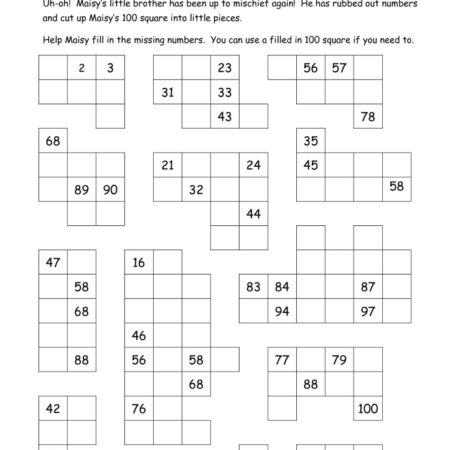 100 Square, Cut and Stick (1) - TMK Education