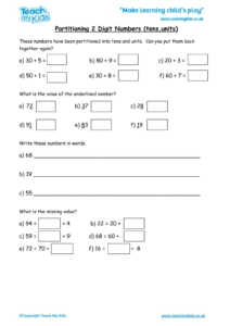 Partitioning 2 Digit Numbers - TMK Education