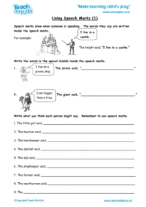 Using Speech Marks (1) - TMK Education