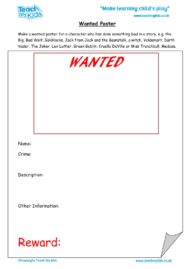 Wanted Poster - TMK Education