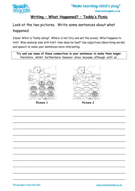 Writing - What Happened? Teddy’s Picnic - TMK Education