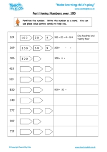 Partitioning Numbers over 100 - TMK Education