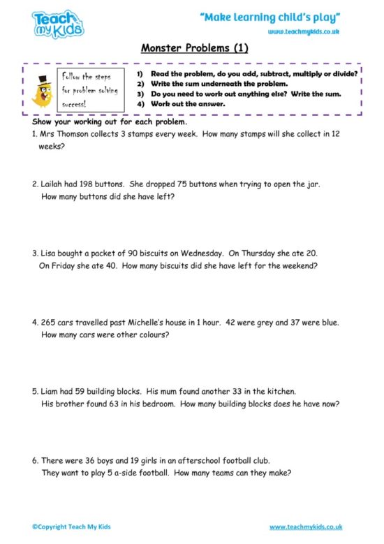 Monster Problems 1 - TMK Education