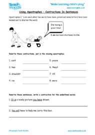 Using Apostrophes - Contractions in Sentences - TMK Education