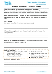 Writing a Story with a Dilemma - Planning - TMK Education