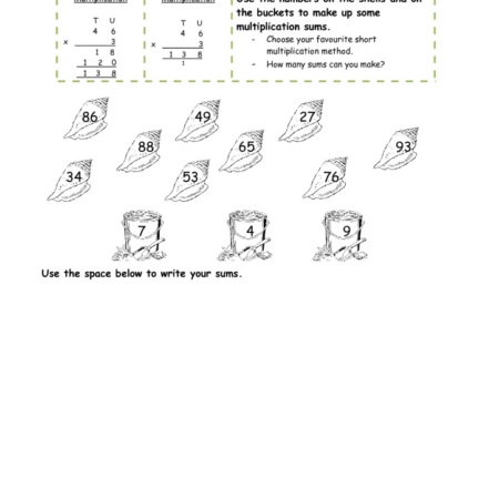 Expanded Short Multiplication TU (extra practise) - TMK Education