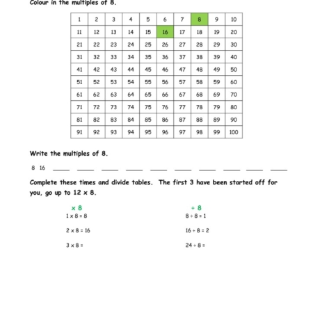 Times Tables Practise - x7 - TMK Education