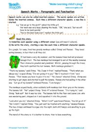 Speech Marks - Paragraphs and Punctuation - TMK Education