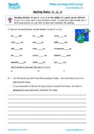 Spelling Rules: ti, ci, si - TMK Education