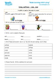 Using suffixes – cian, sion - TMK Education