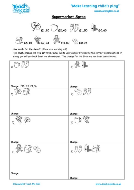 Supermarket Spree - TMK Education