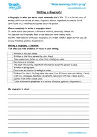 Writing a Biography - TMK Education