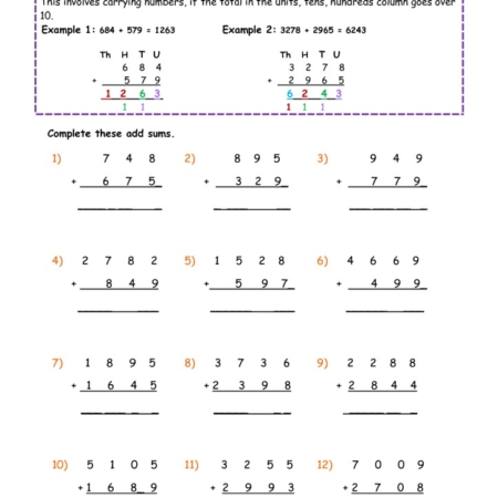 Addition - Column Method HTU - TMK Education